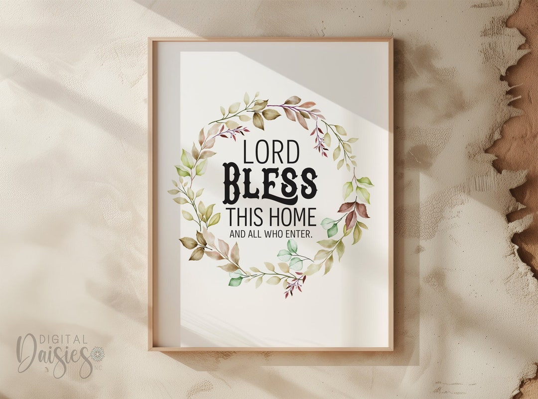 Bless This Home Printable Wall Art, Instant Download PNG, DIGITAL Print ...