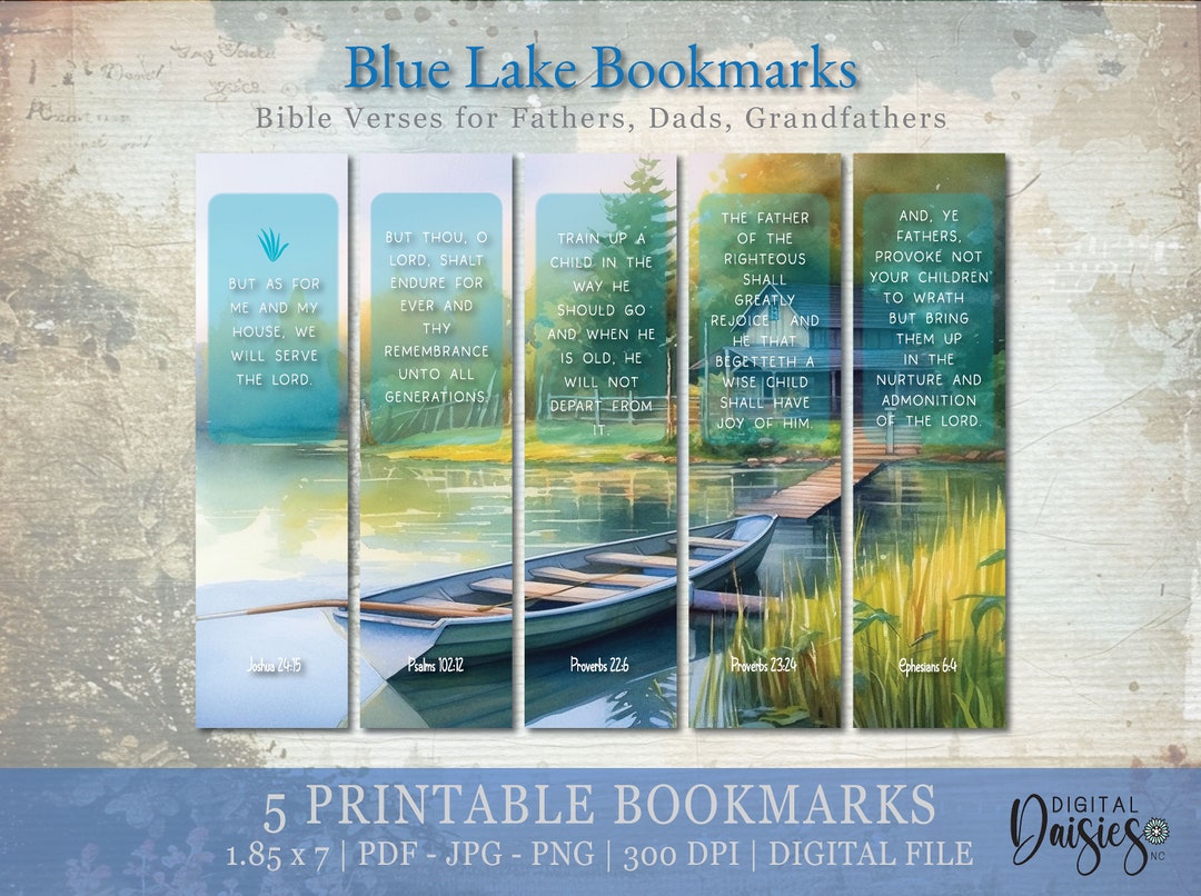 Father's Day Bookmark Set, Scripture Bookmark, Gift for Fathers ...