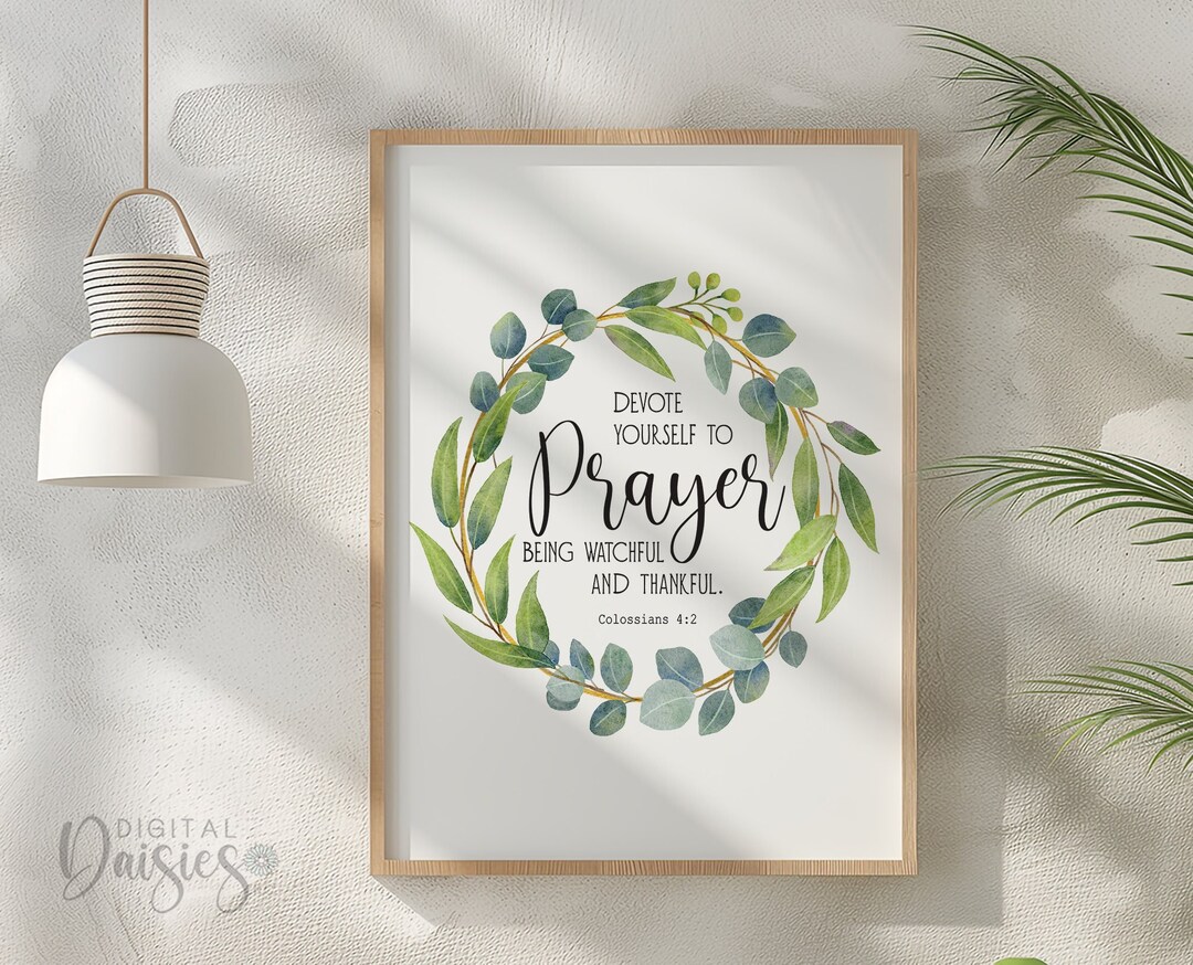 Prayer Bible Verse Wall Art, Instant Download, DIGITAL Print Wall Décor ...