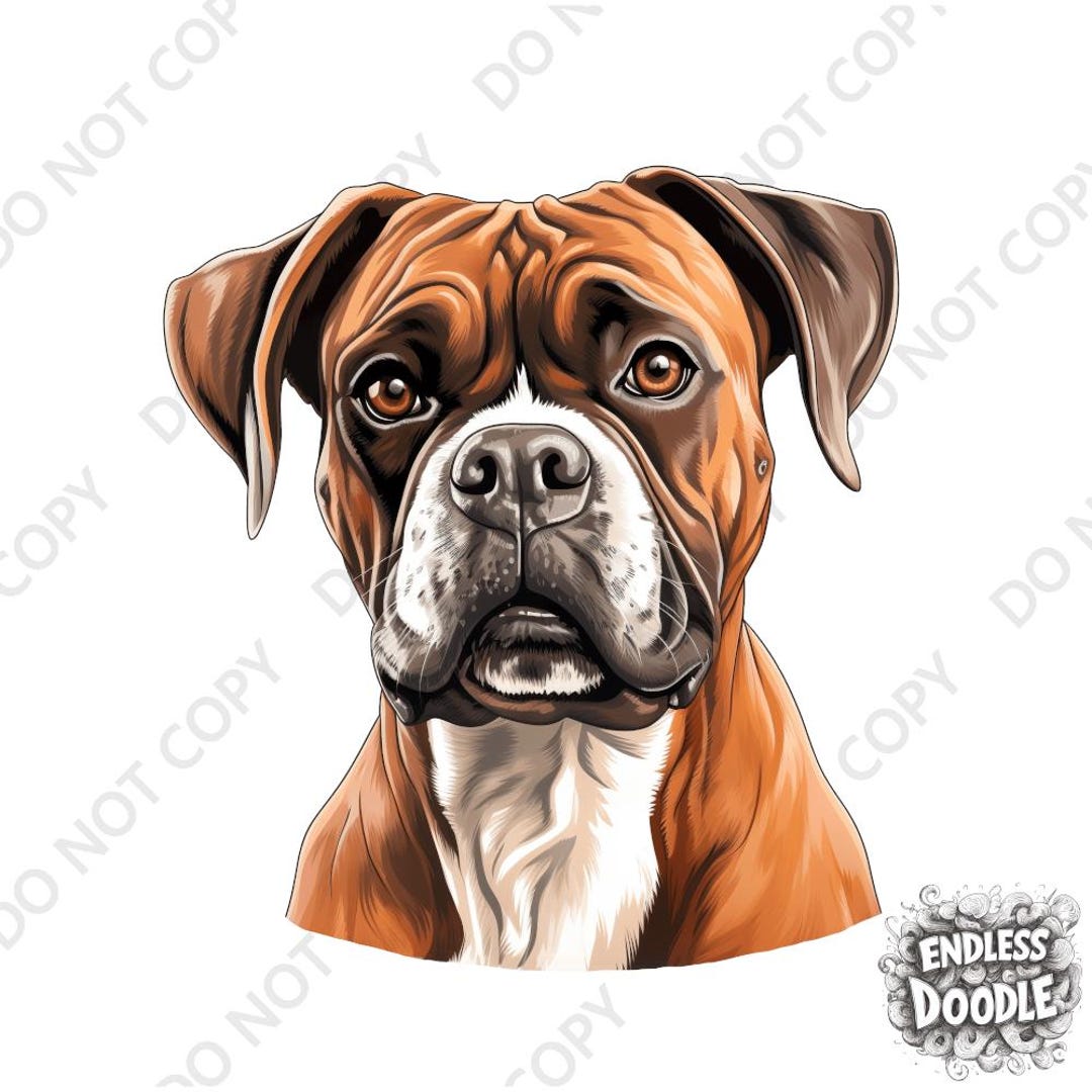 Boxer Dog DTF Transfer: Iron on Heat Press for Clothing - Etsy