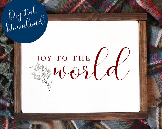 Joy to the World Printable, Christmas Printable, Joy to the World ...