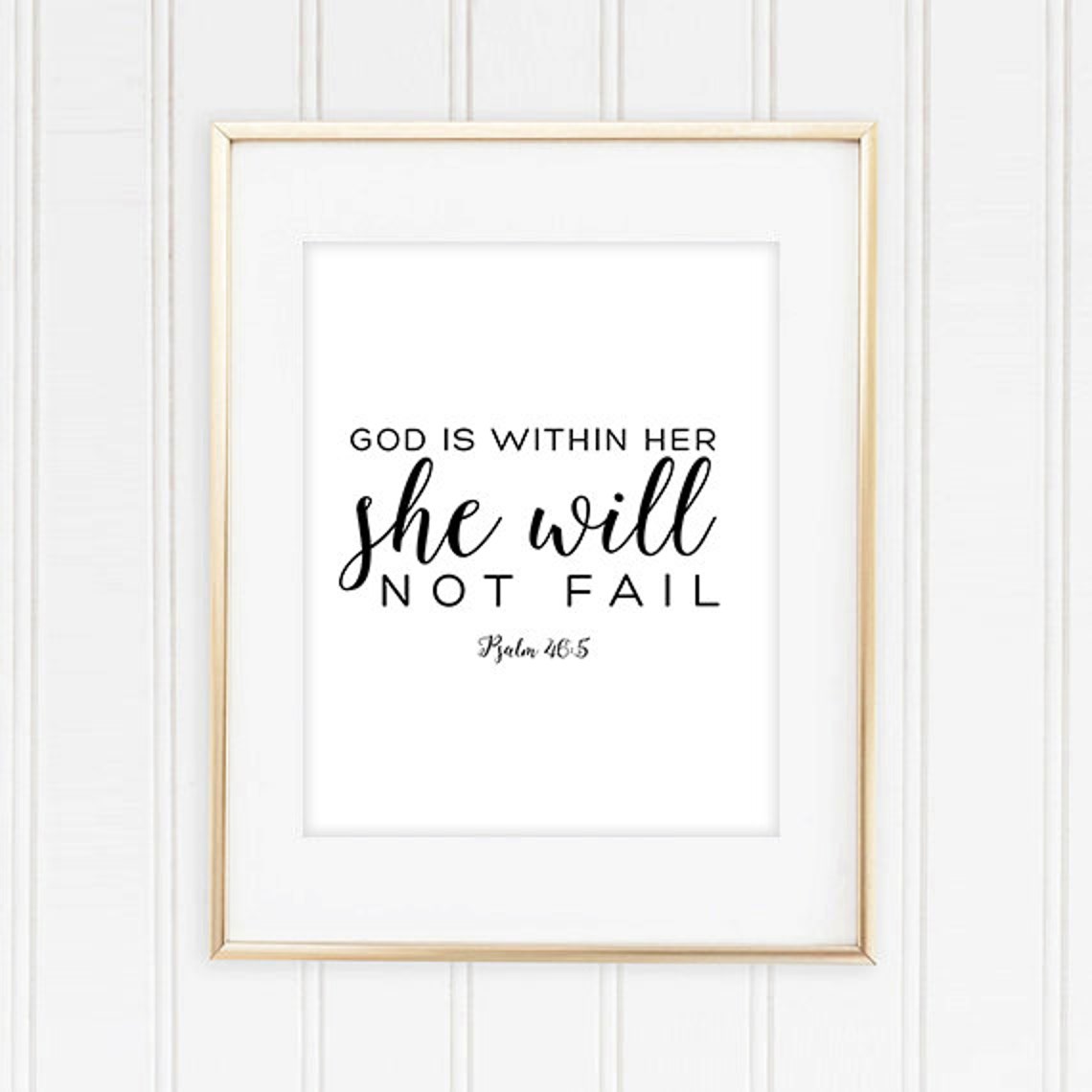 God is Within Her She Will Not Fail Psalm 46:5 Bible Verse Printable ...
