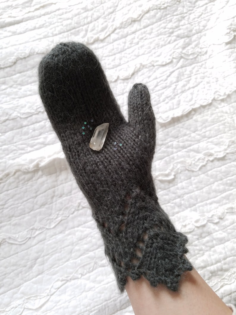 Apricity Lace Mittens | Hand-knitted Alpaca Blend Women's Mittens - Etsy