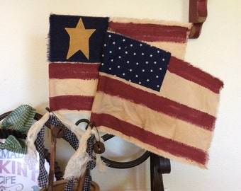 Primitive flag | Etsy