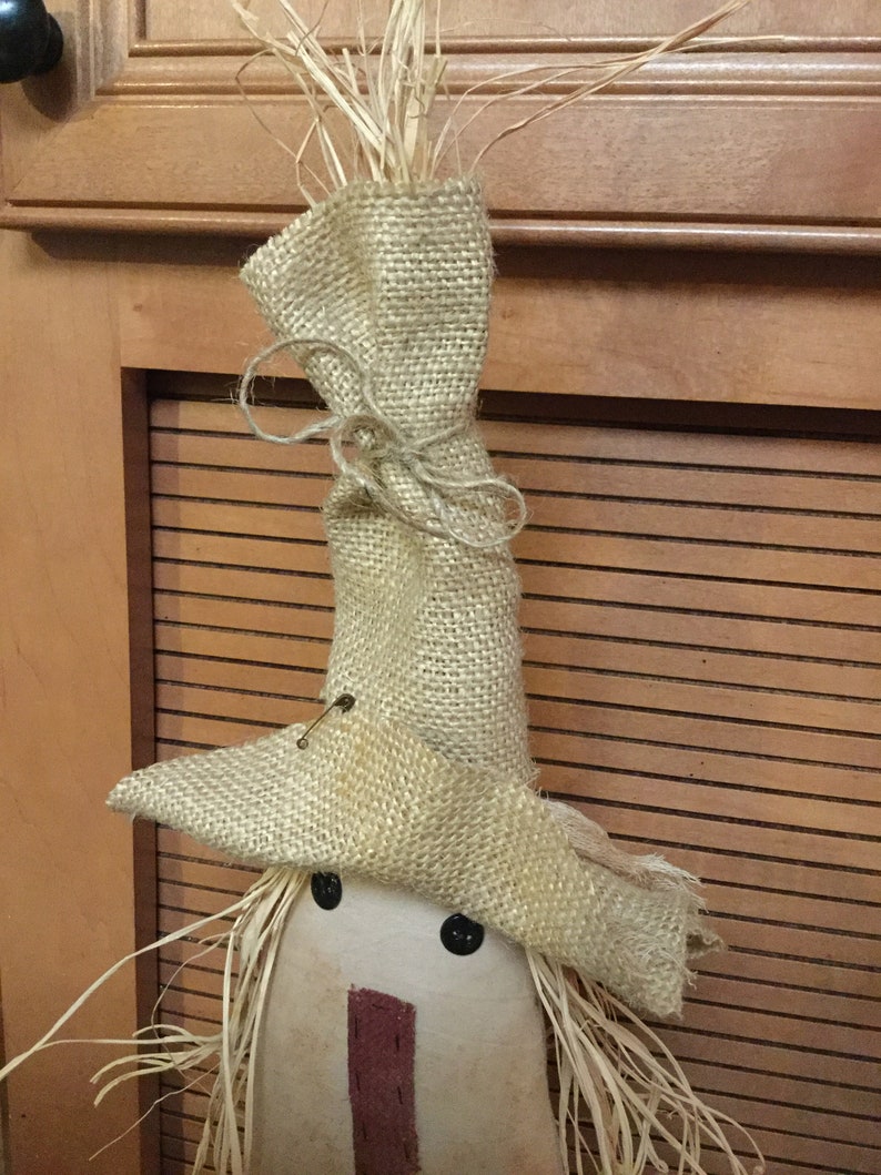 Primitive Scarecrow on Stand/fall Decor - Etsy