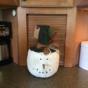 Primitive Snowman Head/christmas Decor/primitive Snowman - Etsy