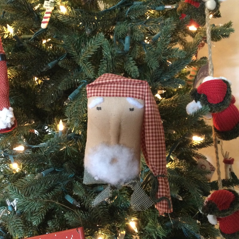 Santa Head Ornament - Etsy