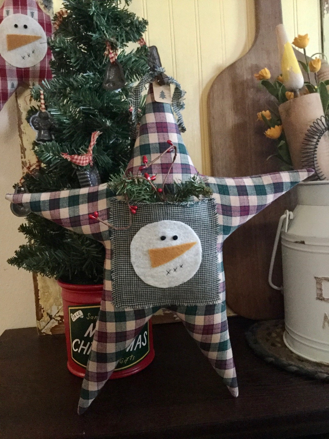 Large Snowman Star - Etsy