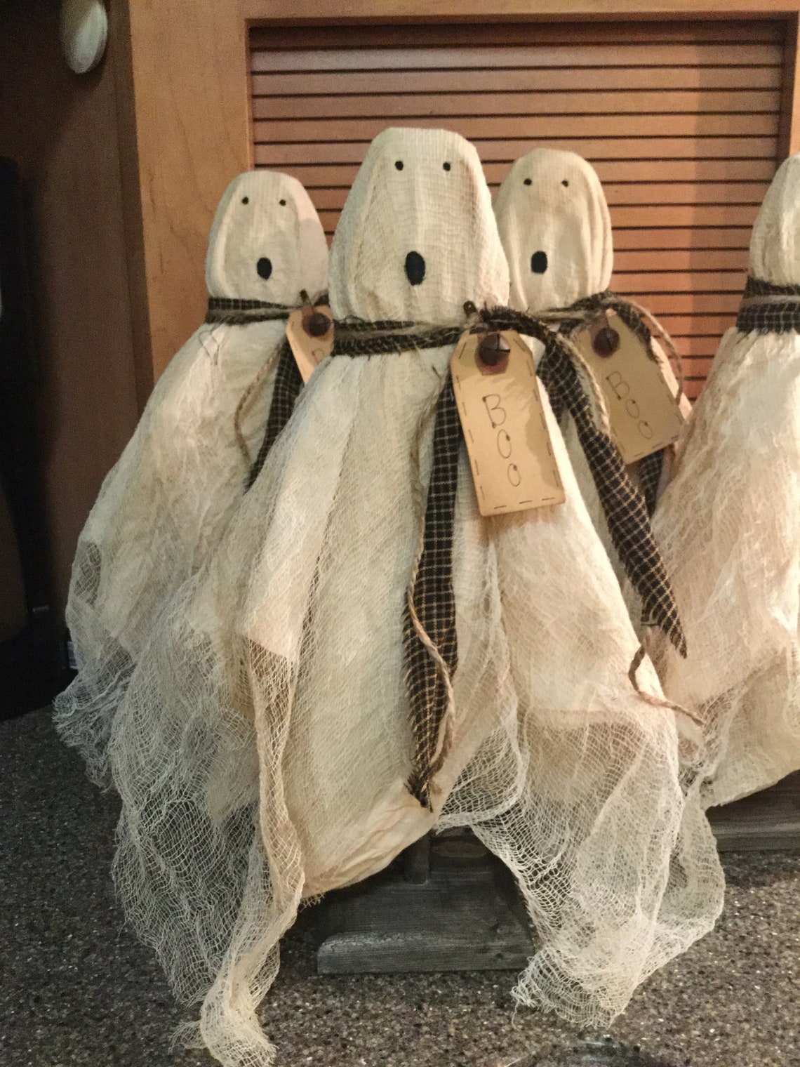 Primitive Ghost on Wooden Stand - Etsy