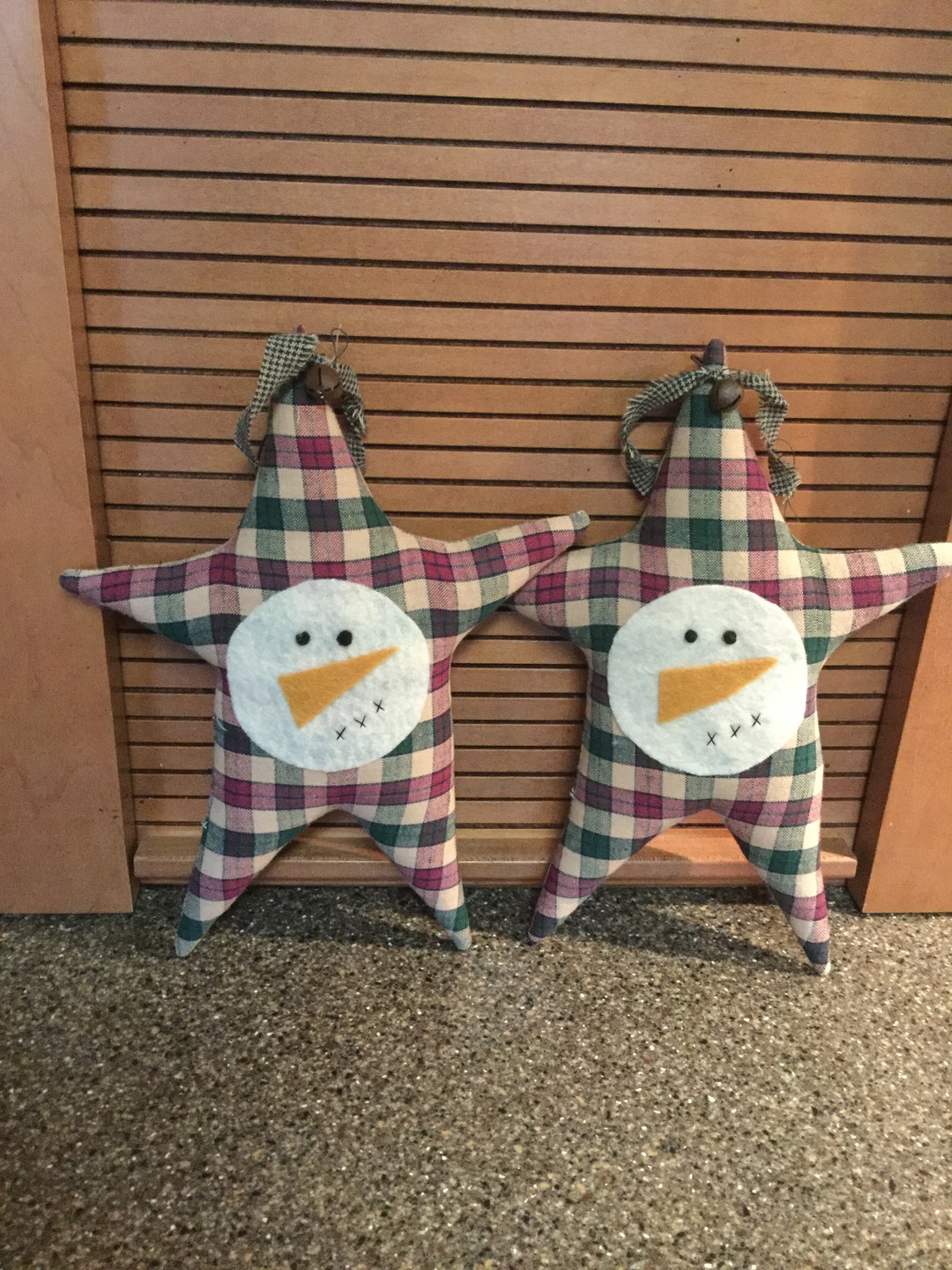 Set of 2! Snowman Star Ornaments - Etsy