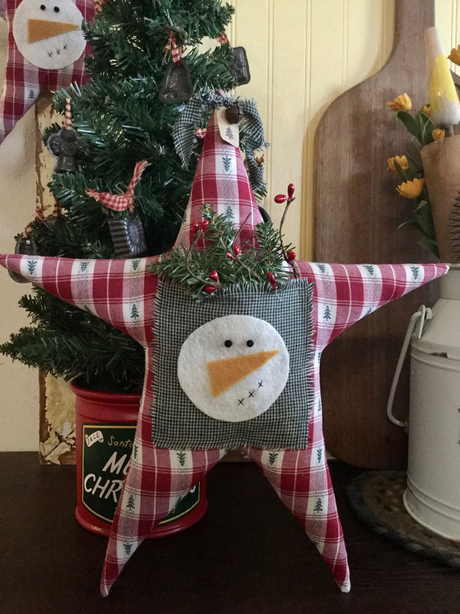 Large Snowman Star - Etsy