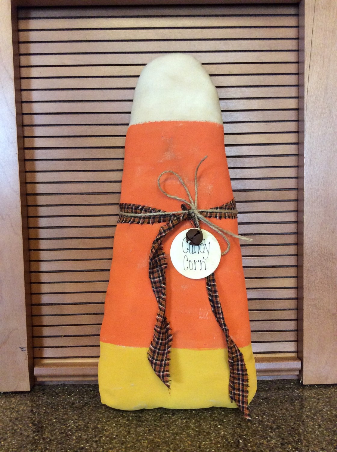 Large Primitive Candy Corn Shelf Sitter - Etsy