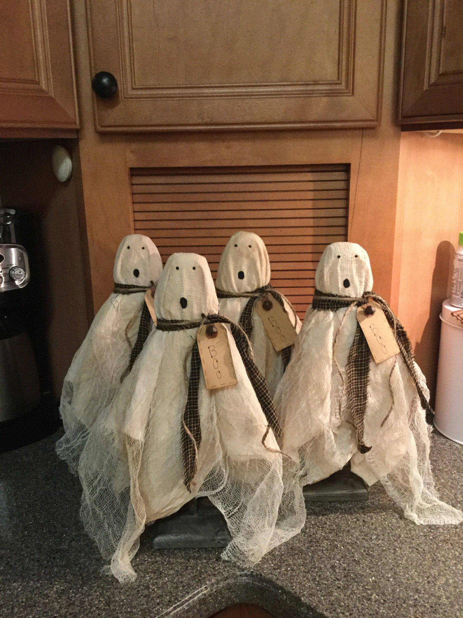 Primitive Ghost on Wooden Stand - Etsy