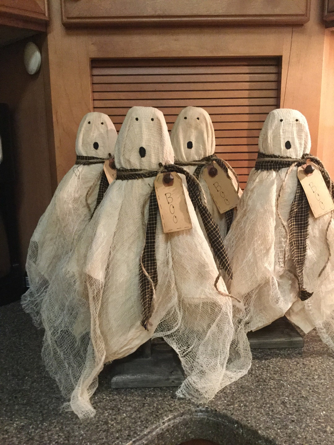 Primitive Ghost on Wooden Stand - Etsy
