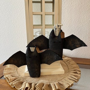 Set of 2 Primitive Bat Bowl Fillers/ornaments/hangers - Etsy