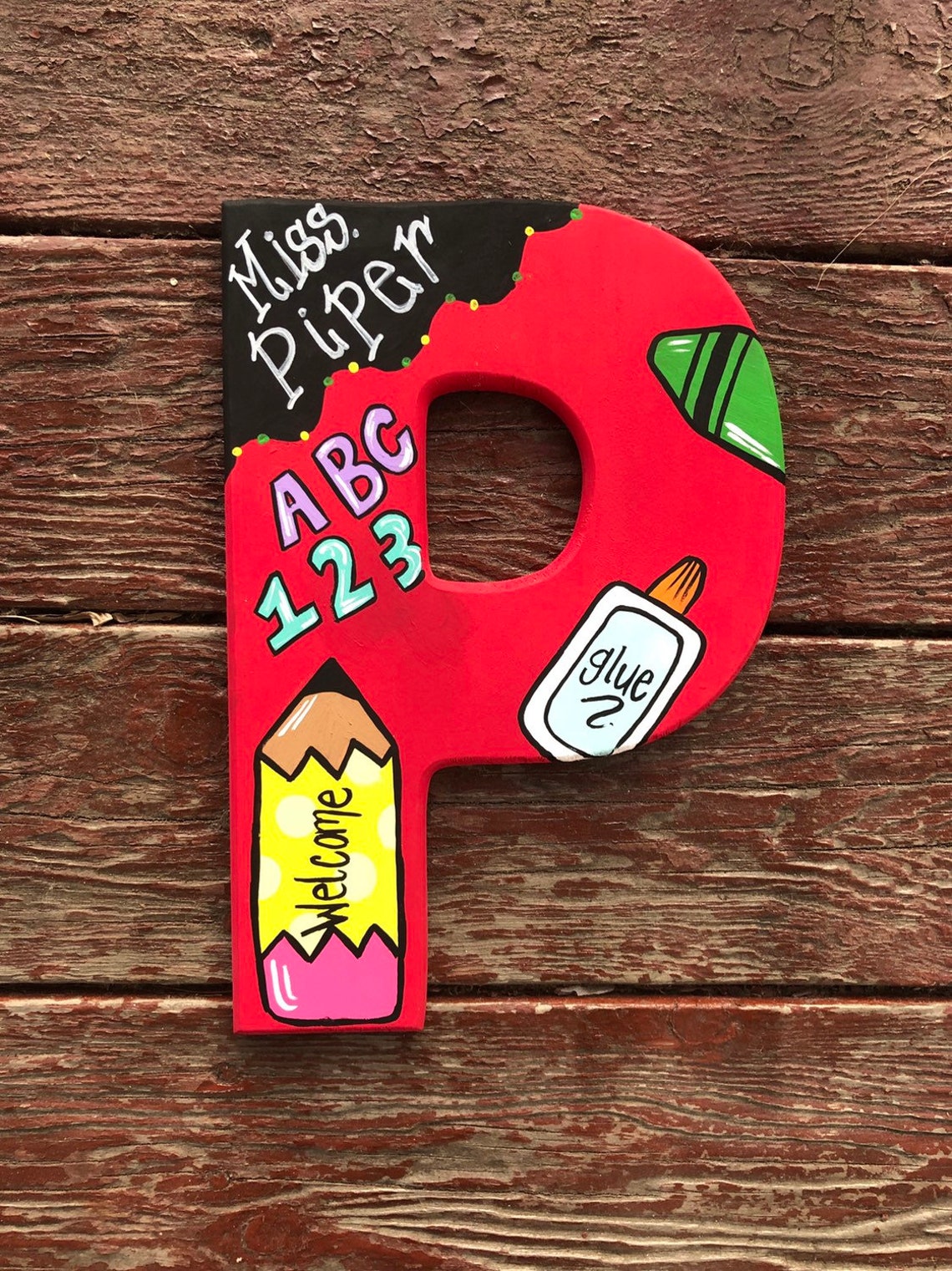 School Theme Letters Per Letter 12 | Etsy