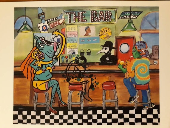The Bar Scene prints | Etsy