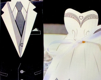 Wedding Favor Boxes: Bride Dress & Groom Tuxedo (set of 50) - Etsy