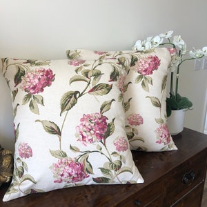 Handmade Laura Ashley Cushion in Hydrangea Pink - Etsy