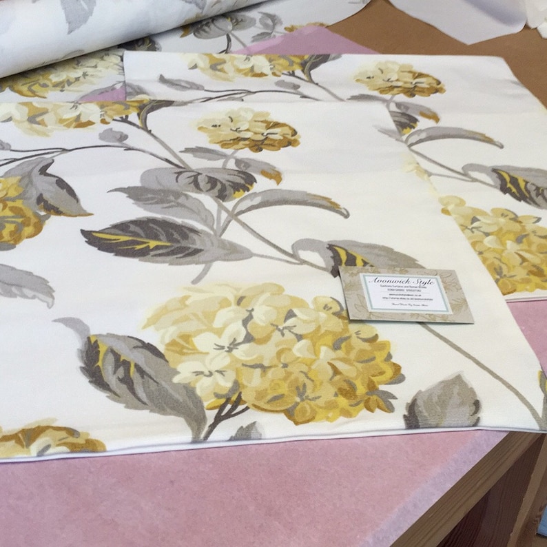 Two Handmade Cushion Covers in Laura Ashley Hydrangea Camomile Yellow ...
