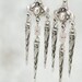 Aztec Inca Earrings, Tribal Jewelry, Antique Silver Spike Earrings ...
