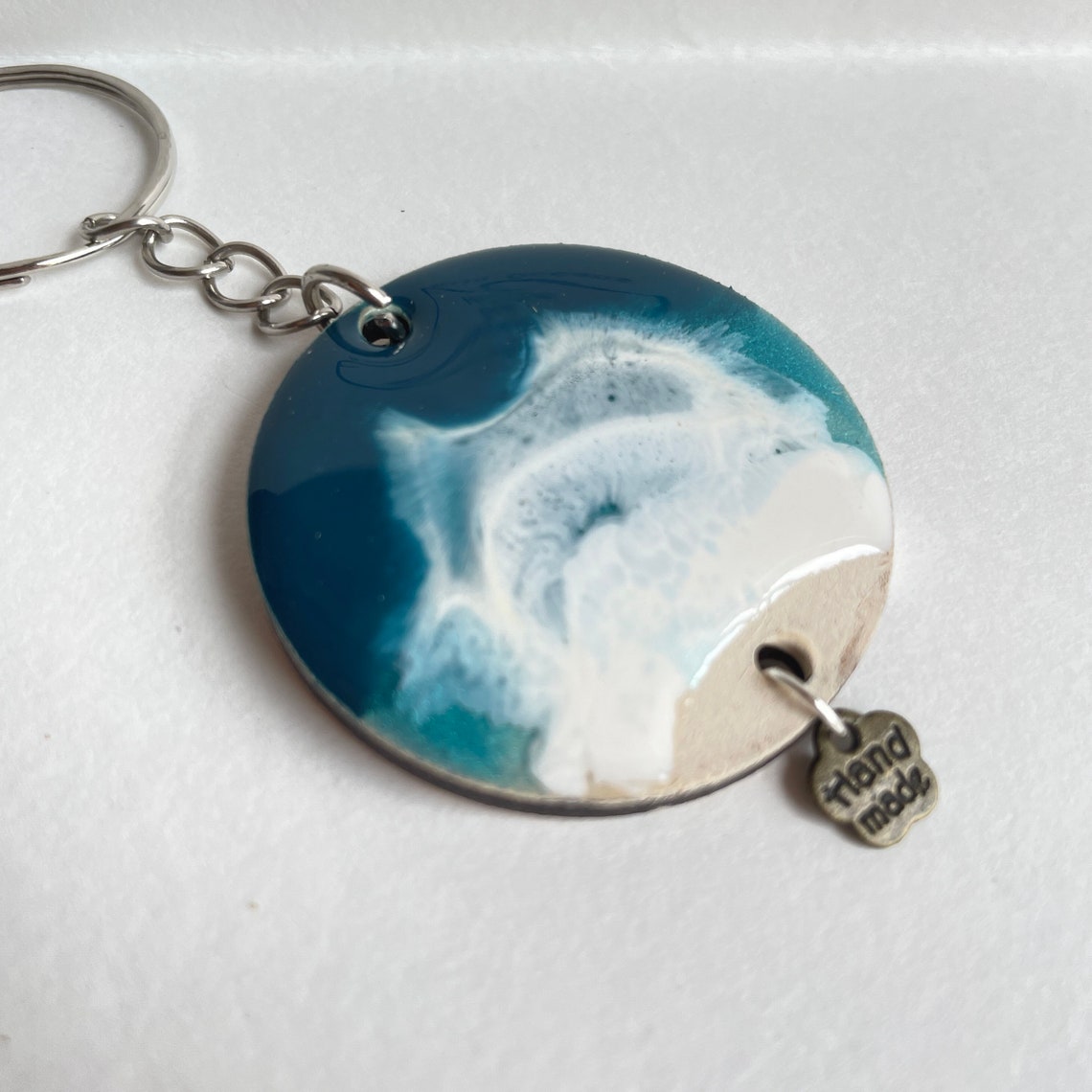 Resin ocean key ring key chain key keeper resin art resin | Etsy