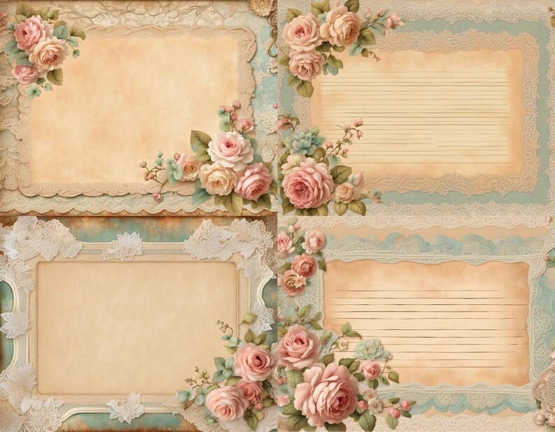 Junk Journal Kit. Shabby Chic, Cottage Core, Vintage Paper Vol.1 - Etsy