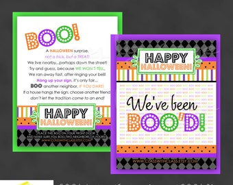Teacher - Staff Halloween Printable- BOO! Letter + Sign Pay It Forward ...