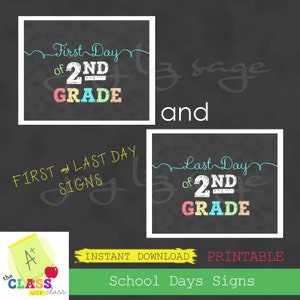 2nd Grade - School Days SIGN - Instant Download - Etsy