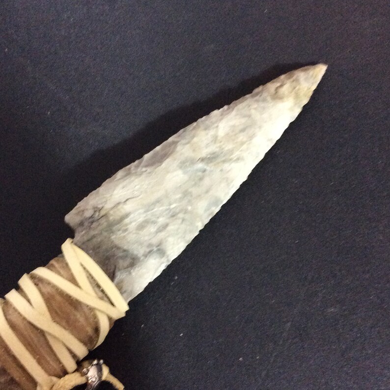 Handmade Jasper Blade Knife: Antler Handle, Sinew Lashing - Etsy