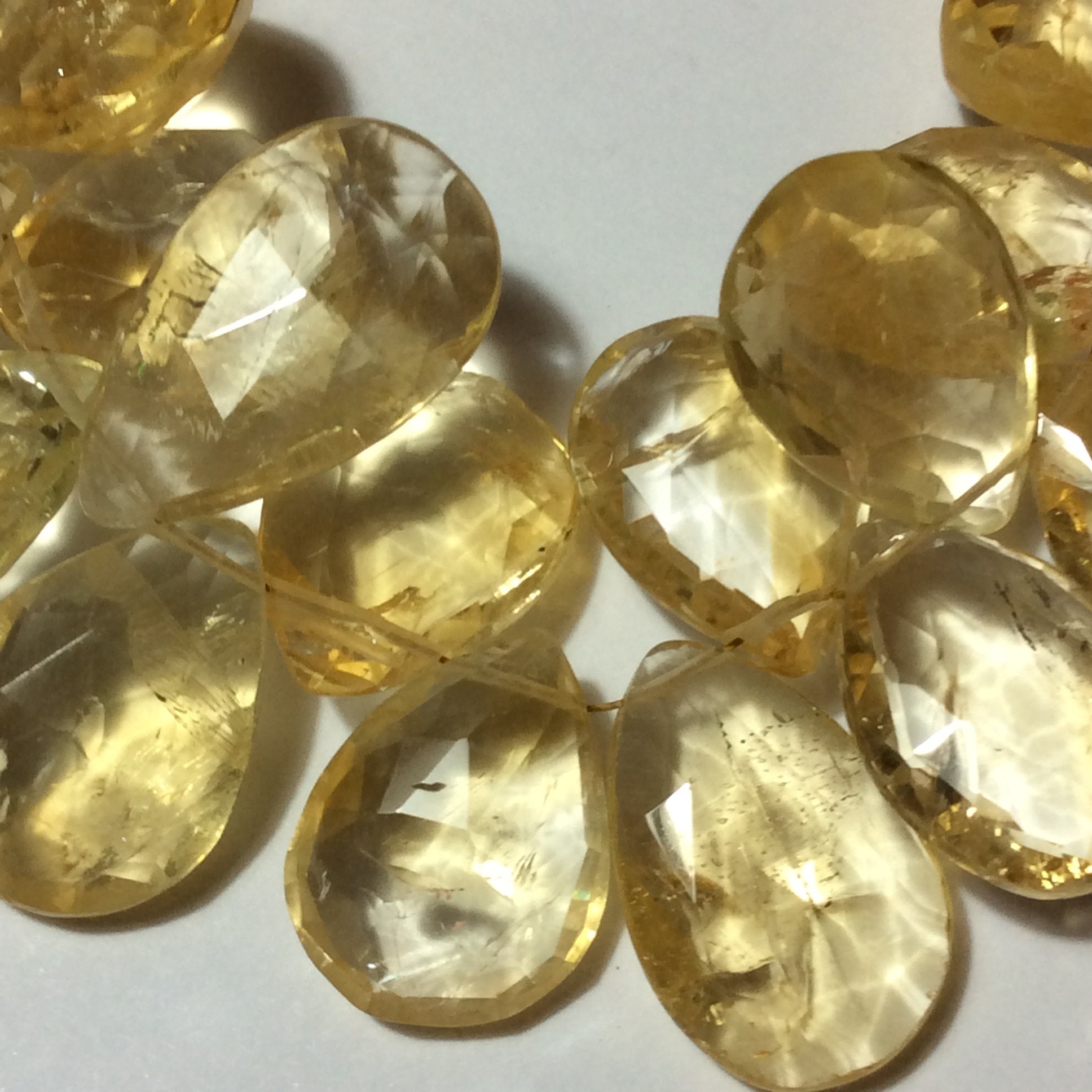 Beads, Citrine Briollites, Citrine, Birthstone Citrine, Golden Citrine ...