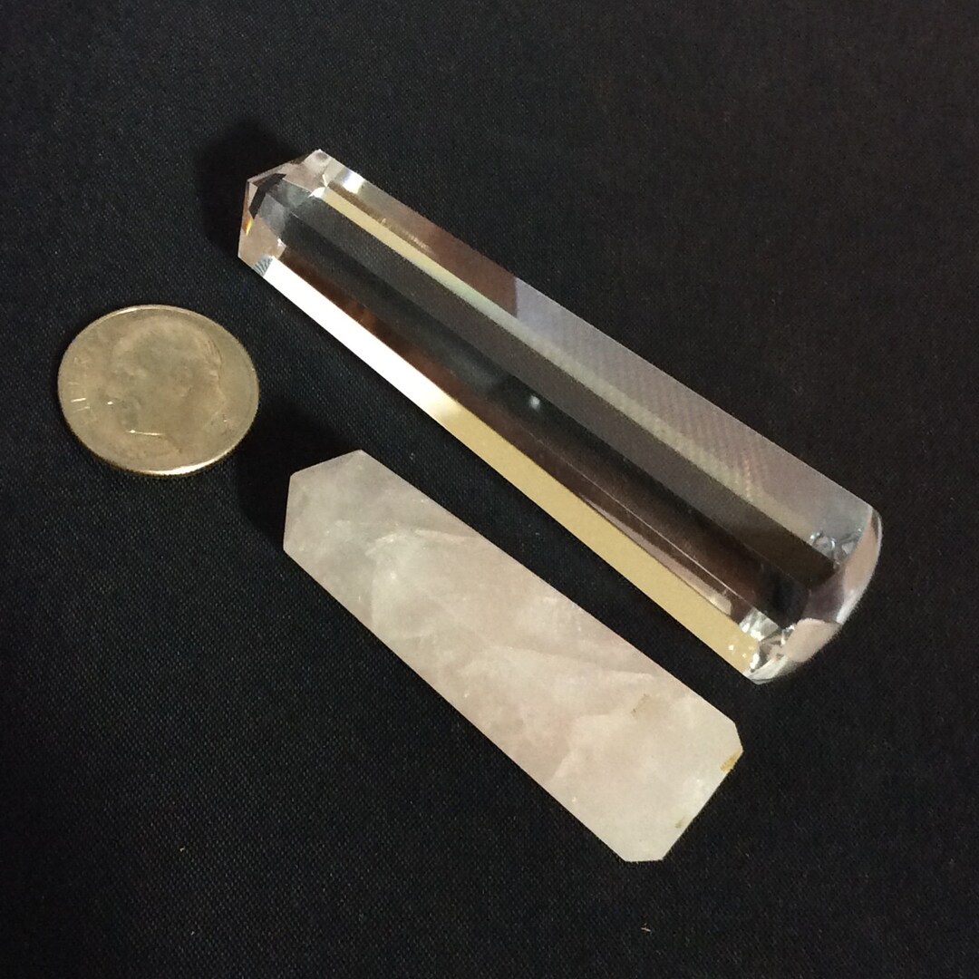 Rose Quartz & Rock Crystal Points: Healing Massage Gemstones - Etsy