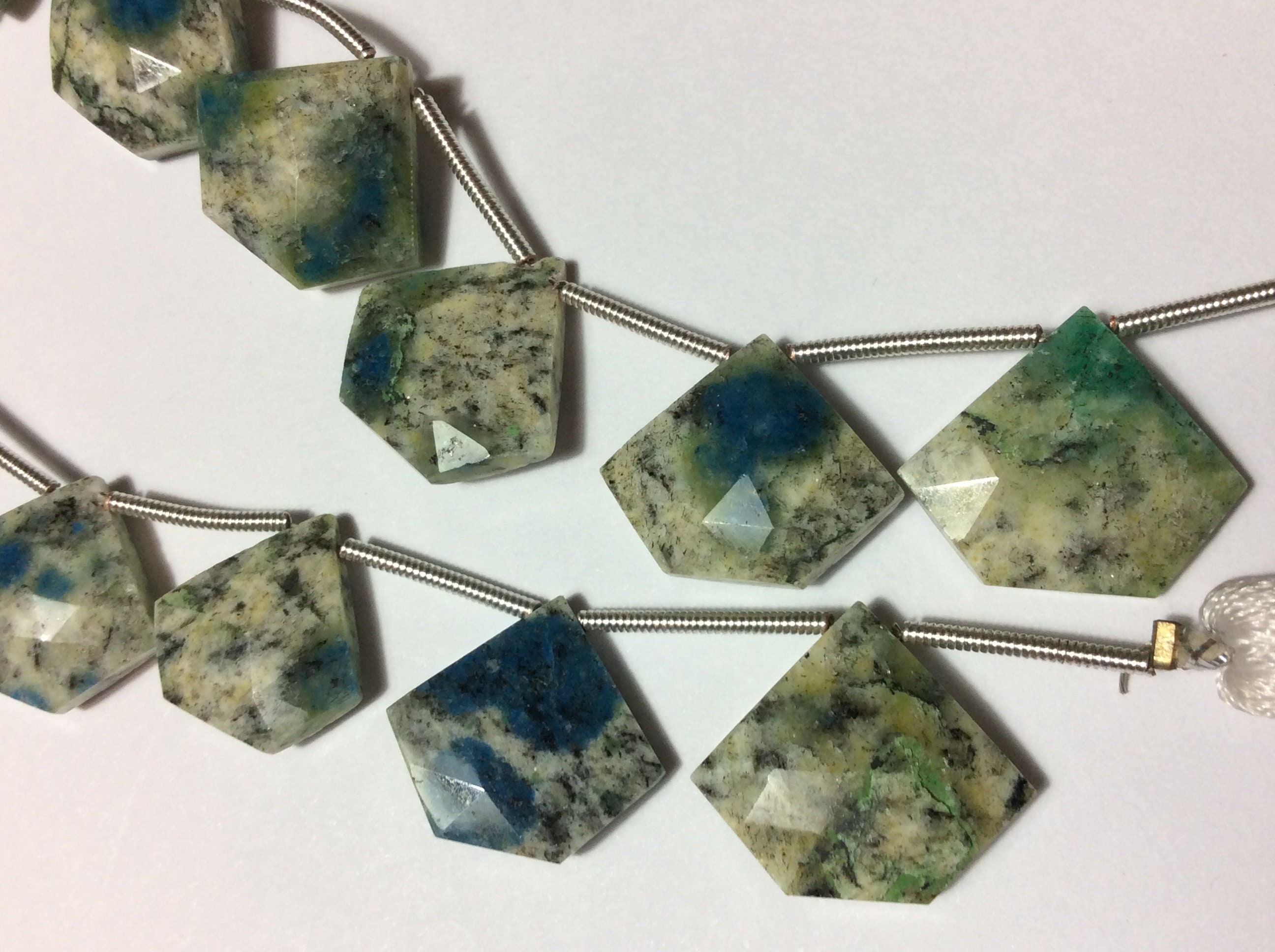K2 Faceted Beads, K2 Stone, Azurite and Granite beads, Kite shaped K2 ...