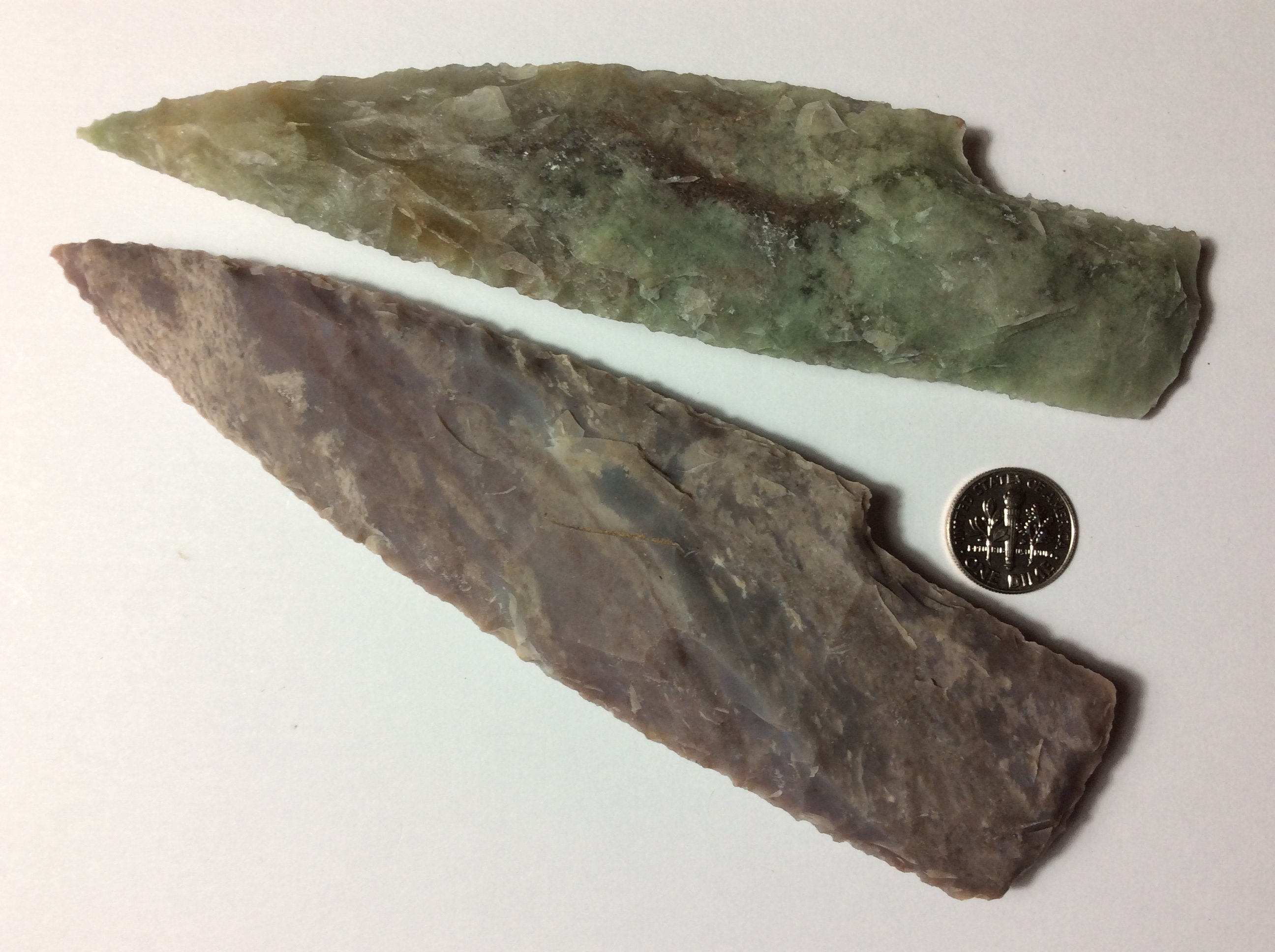 Knife blades, Knapped knife blades, Hand Knapped Gemstone Knife Blades ...