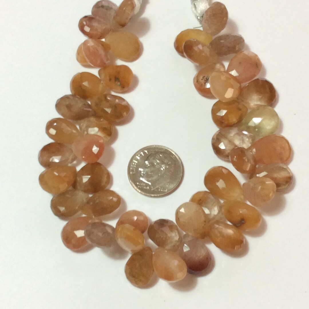 Beads, Red Rutillated Quartz, Red Hair Quartz, Faceted Quartz, Red ...