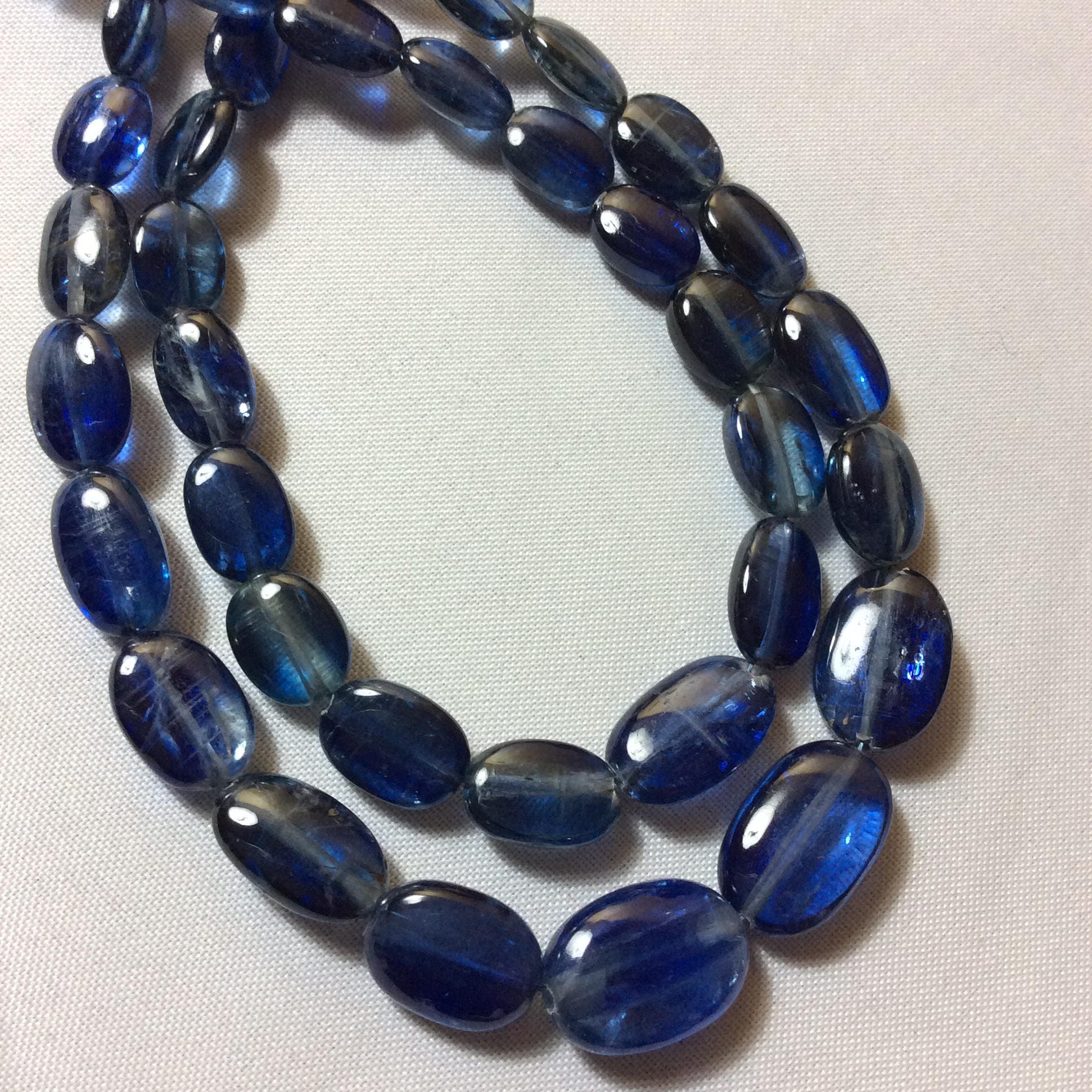 Kyanite Oval Beads
