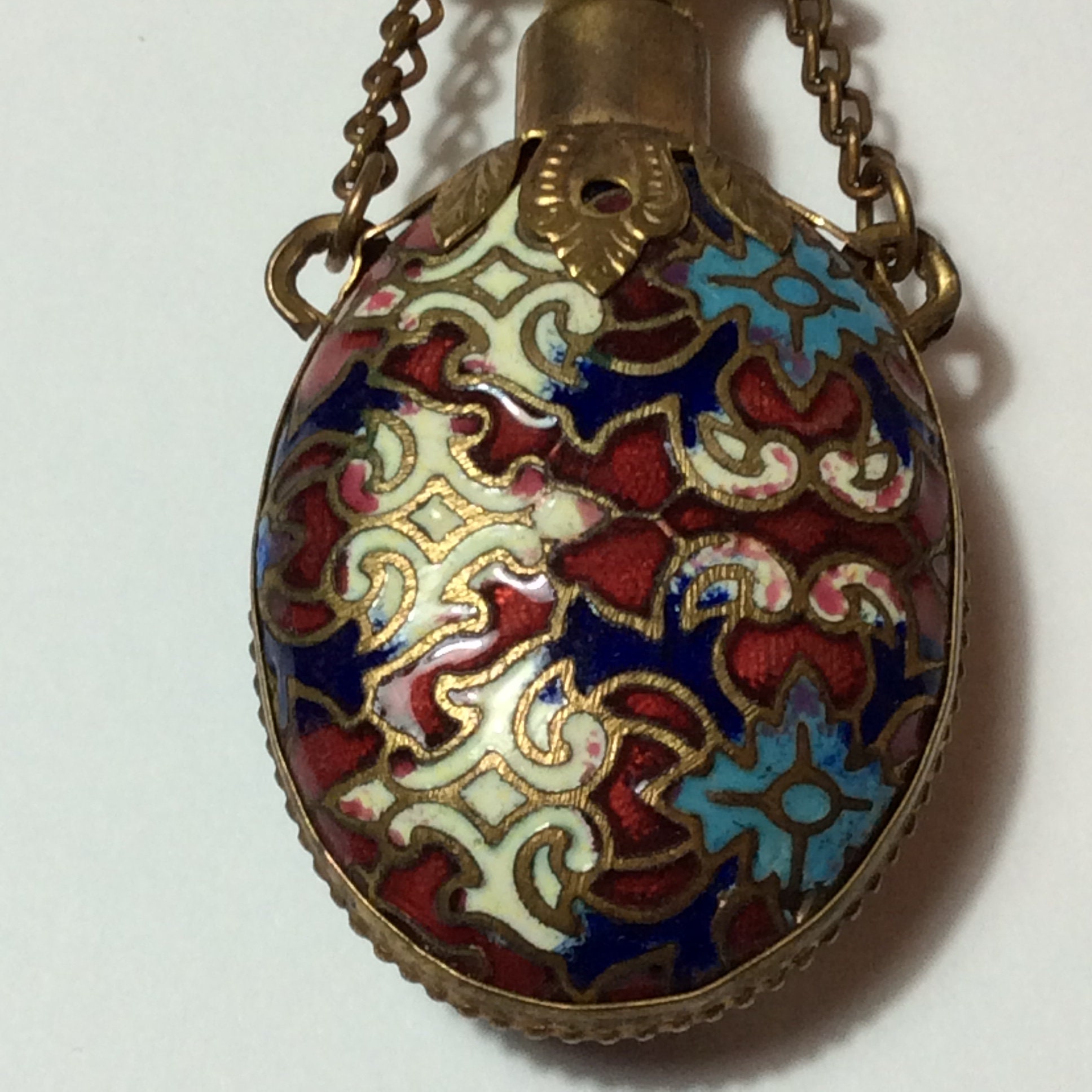 Bottle, Vintage Cloisonne Flacon Bottle, Cloisonne, Snuff bottle ...