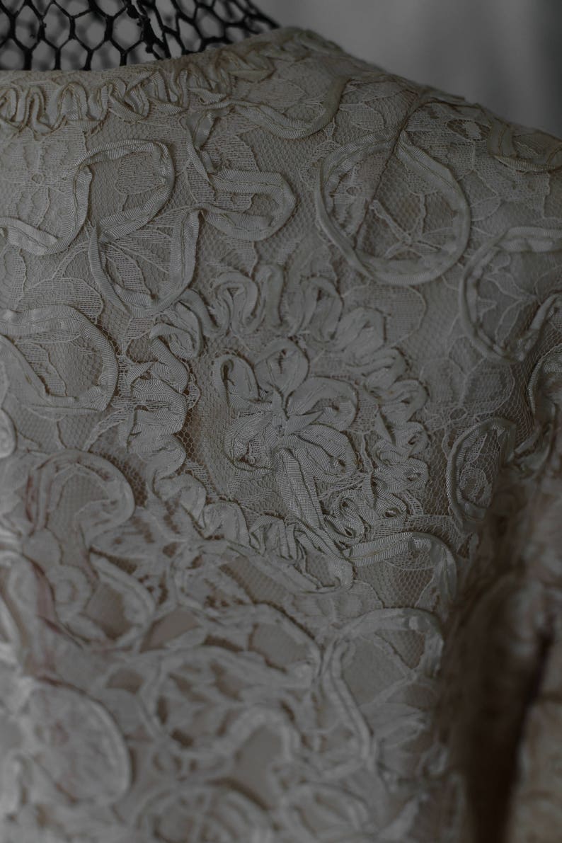 Vintage Cream Colored Embroidered Textured Ribbon Lace 1950s - Etsy