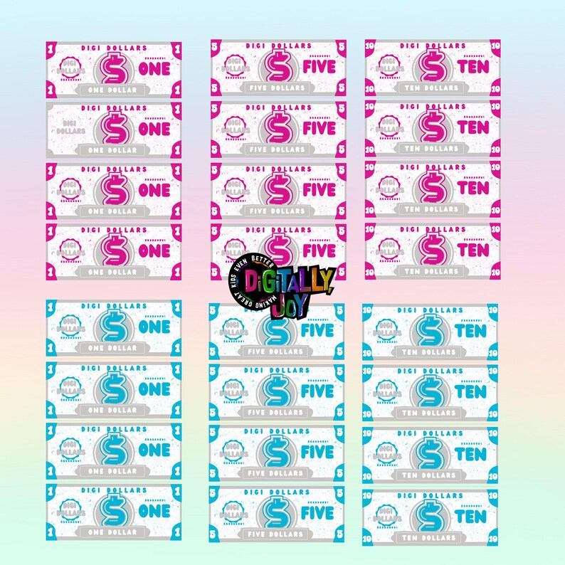 Printable Play Money for Kids | Educational & Fun Downloadable Bills - Etsy