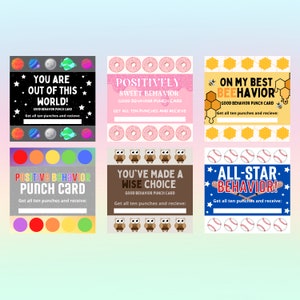 Positive Behavior Punch Cards! | Instant Download and Editable ...