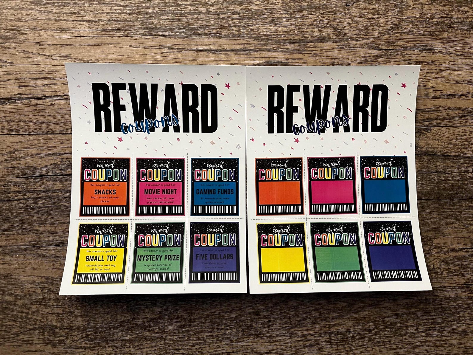 EDITABLE Reward Coupons for Kids | Instant Download! - Etsy