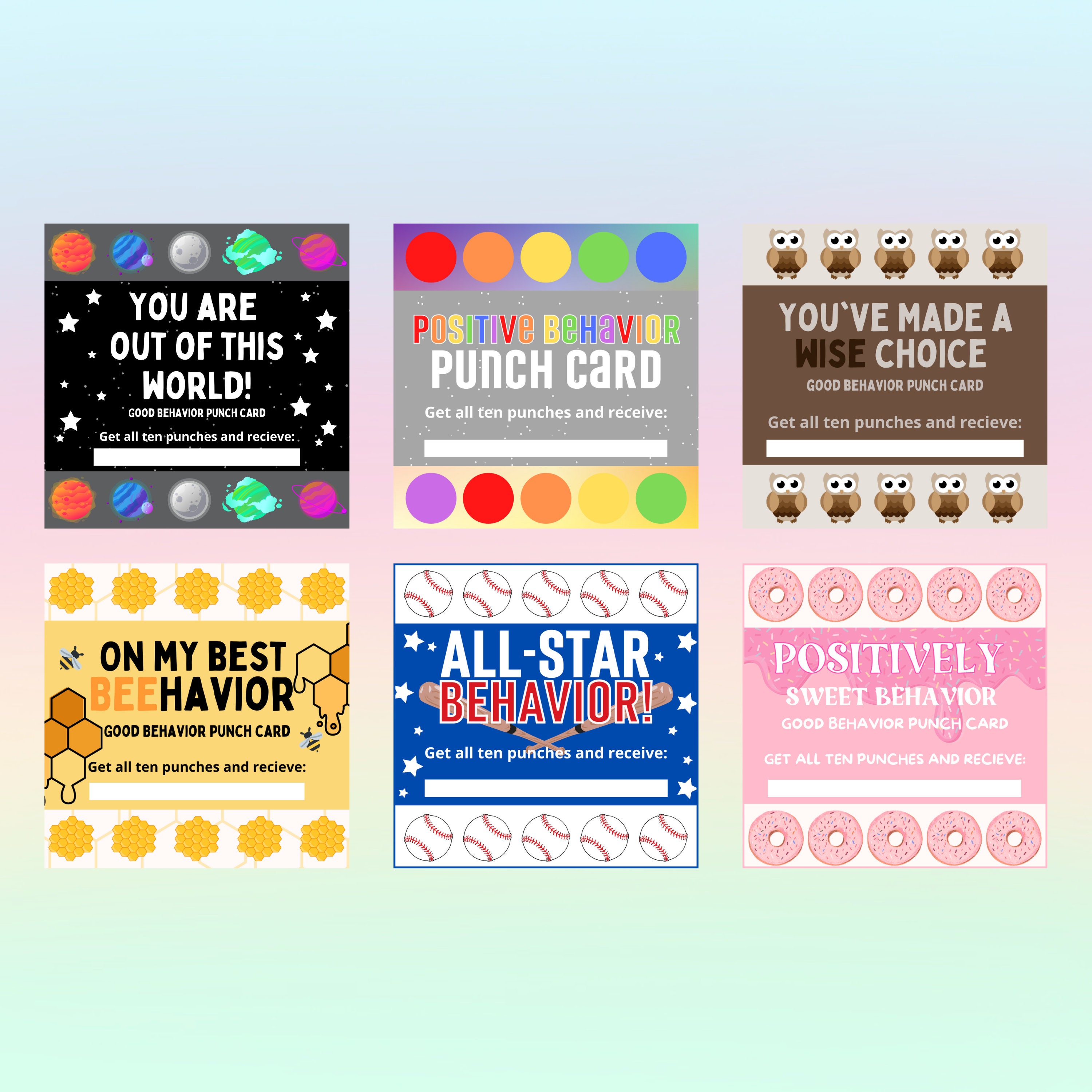 The Ultimate Punch Card Bundle instant Download - Etsy