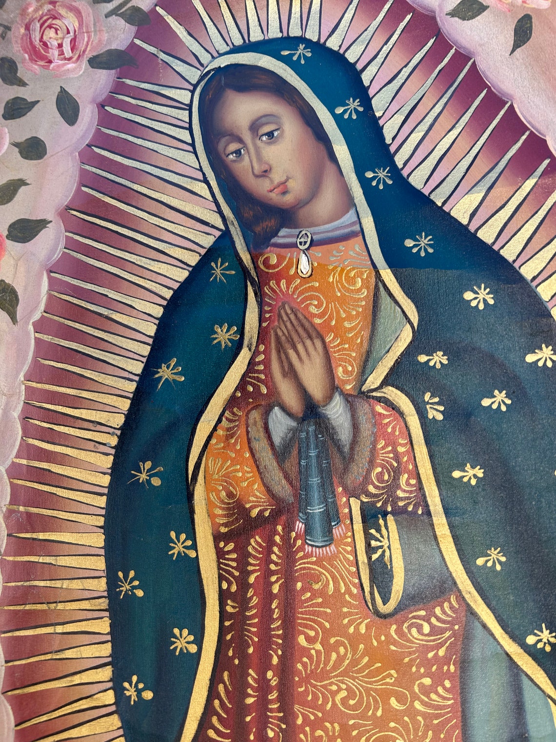 La Virgen De Guadalupe Oil Painting peruvian Art - Etsy