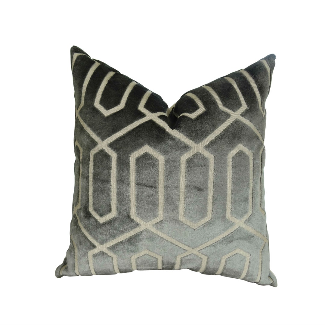 Gray Throw Pillow - Gray Decorative Pillow - Gray Accent Pillow - Gray ...