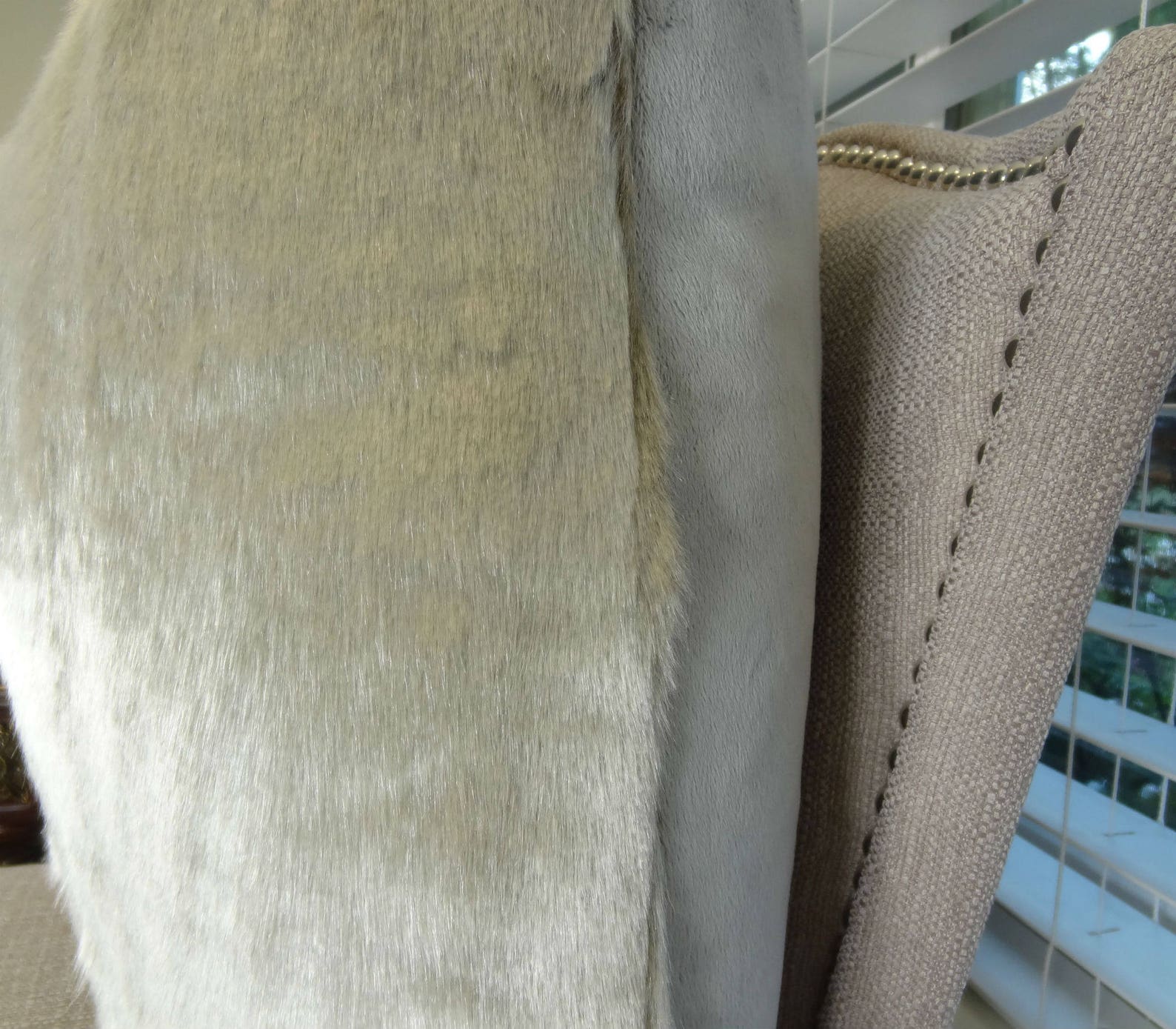 Tissavel Silver Gray Faux Fur Throw Pillow Cover Silver Fur - Etsy