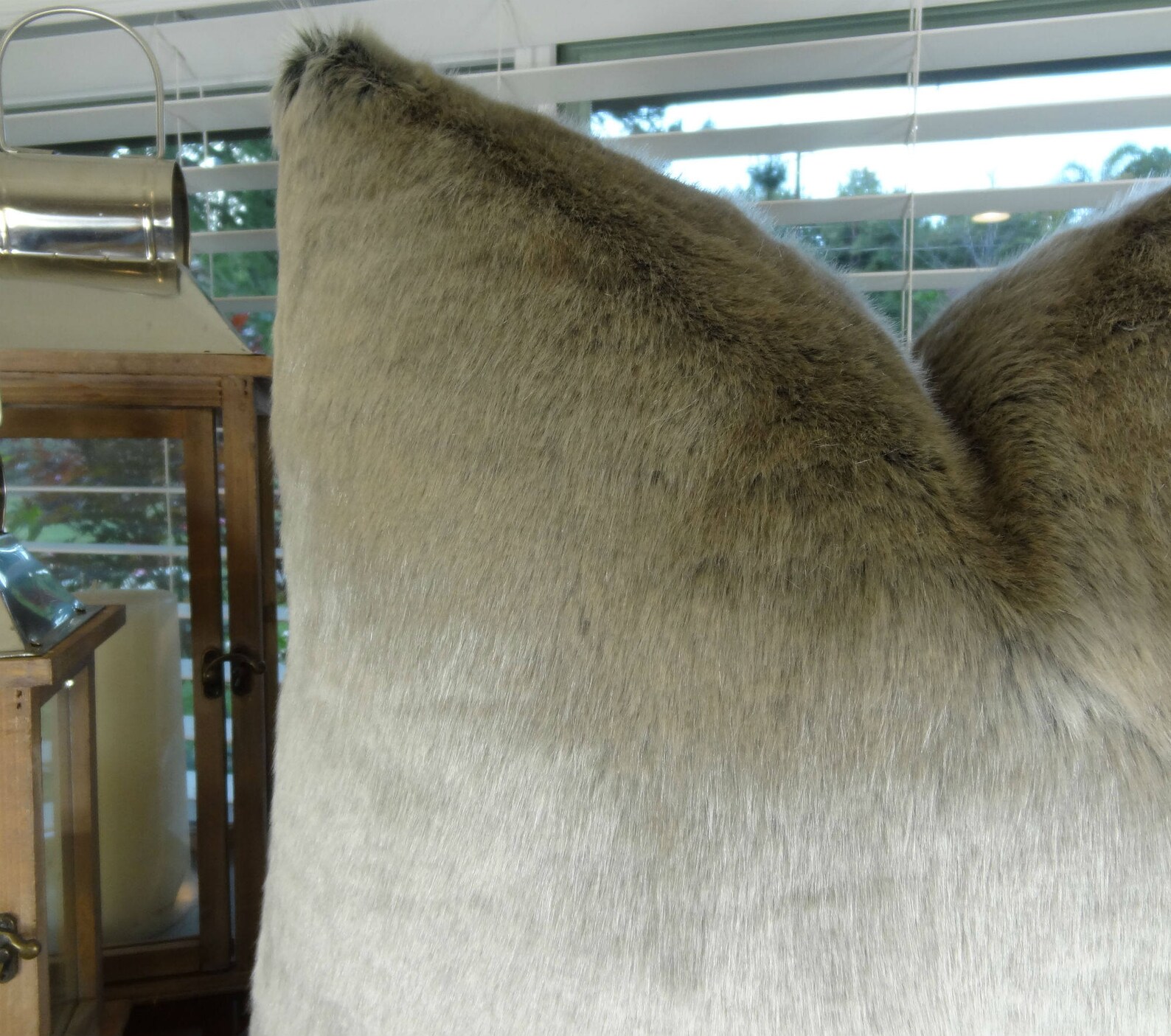 Tissavel Silver Gray Faux Fur Throw Pillow Cover Silver Fur - Etsy