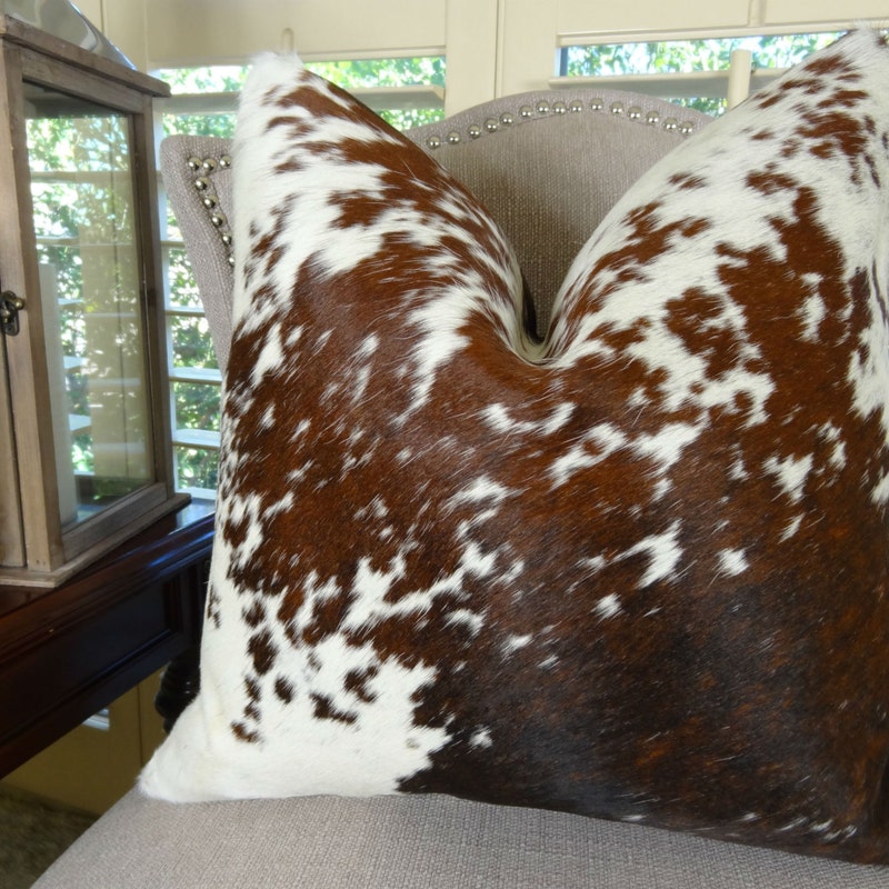 Cowhide Pillow - Etsy