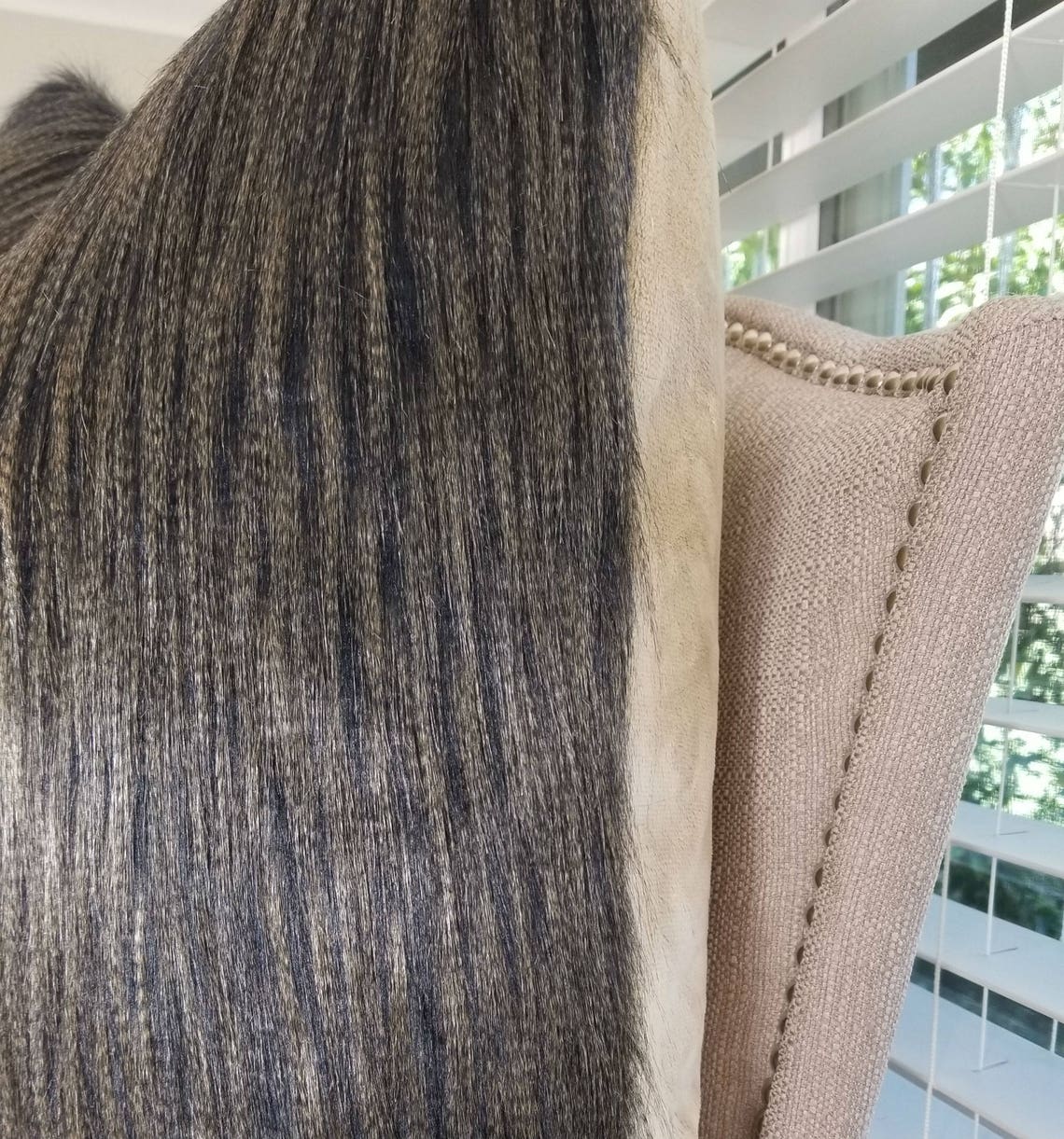 Navy Ostrich Faux Fur Throw Pillow Cover Fancy Ostrich Fur - Etsy