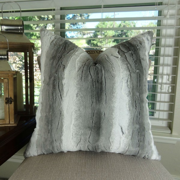 White Grey Pillow - Etsy