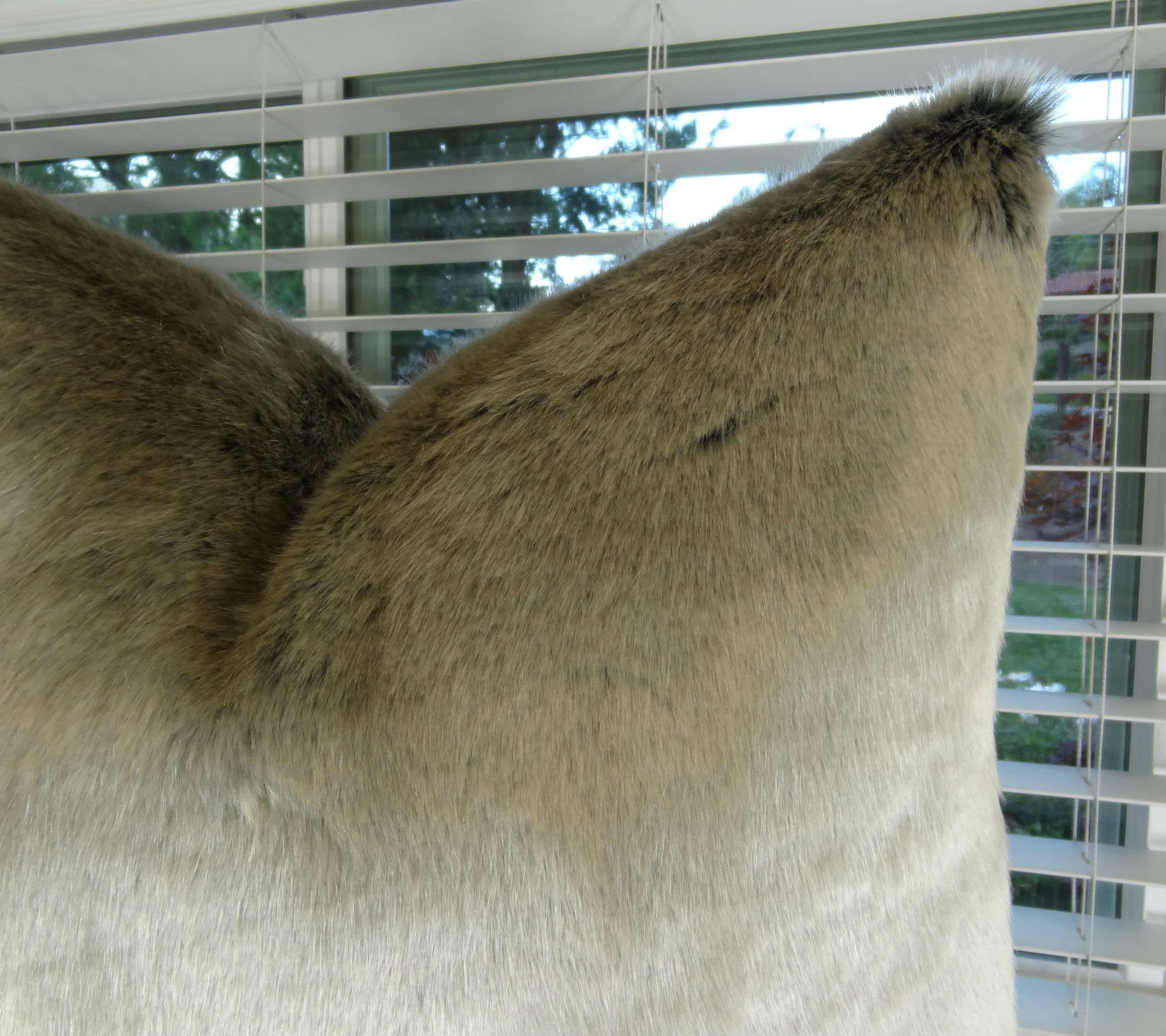 Tissavel Silver Gray Faux Fur Throw Pillow Cover Silver Fur - Etsy